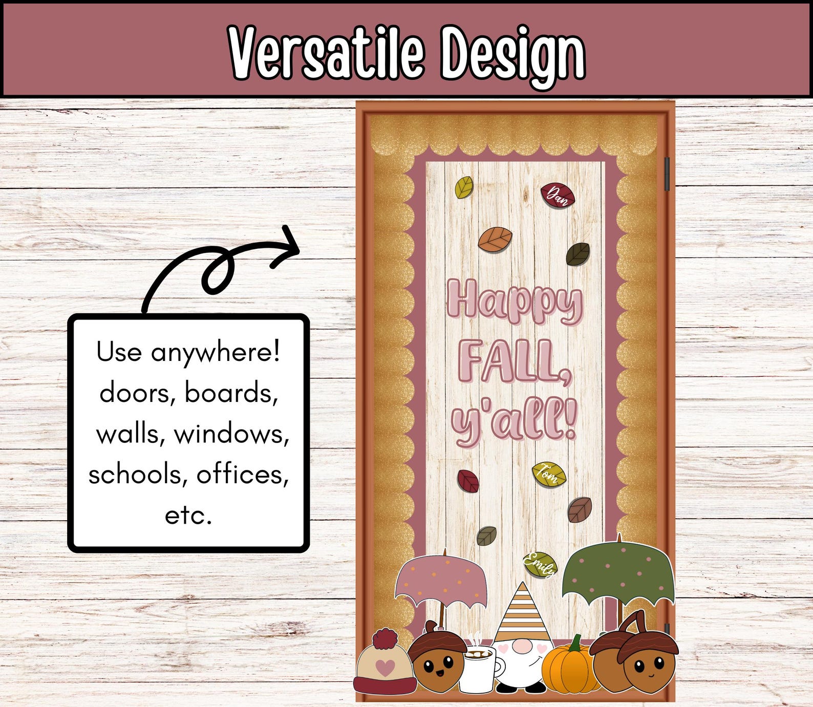 Fall September Bulletin Board Kit | Door Classroom Decor | September ...