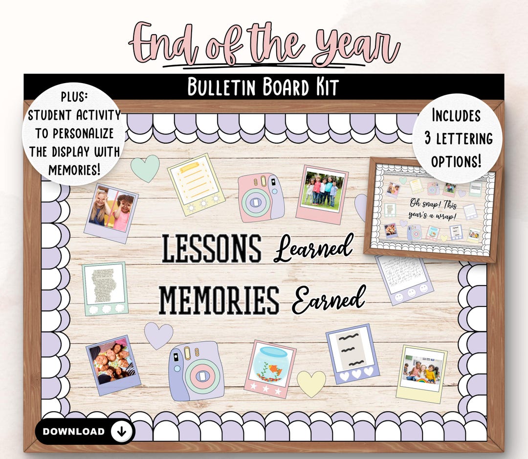 Memories End of School Year Bulletin Board Kit | Classroom Door ...
