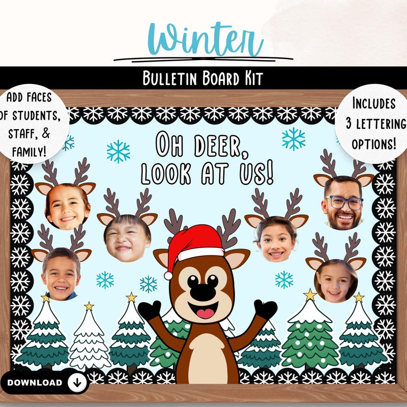 Reindeer Door Decor - Etsy