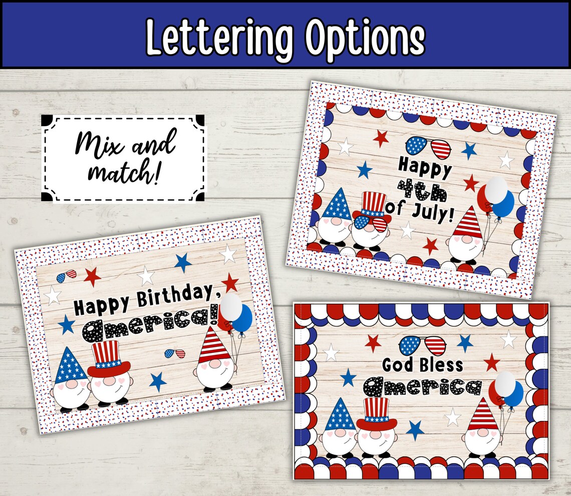 4th of July Bulletin Board Kit Classroom Door Display Class Decor ...