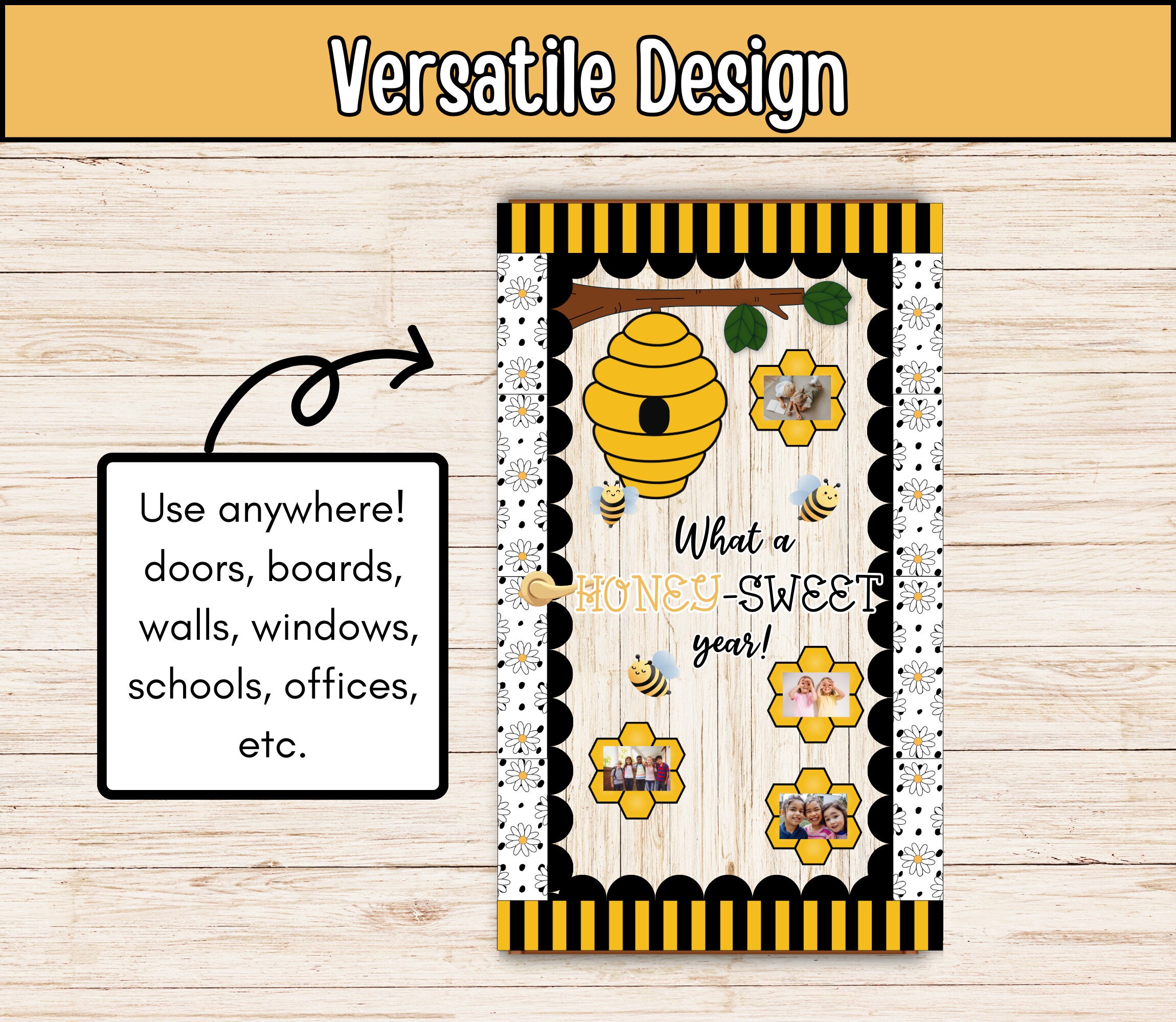 Bee End of School Year Bulletin Board Kit | Classroom Library Door ...