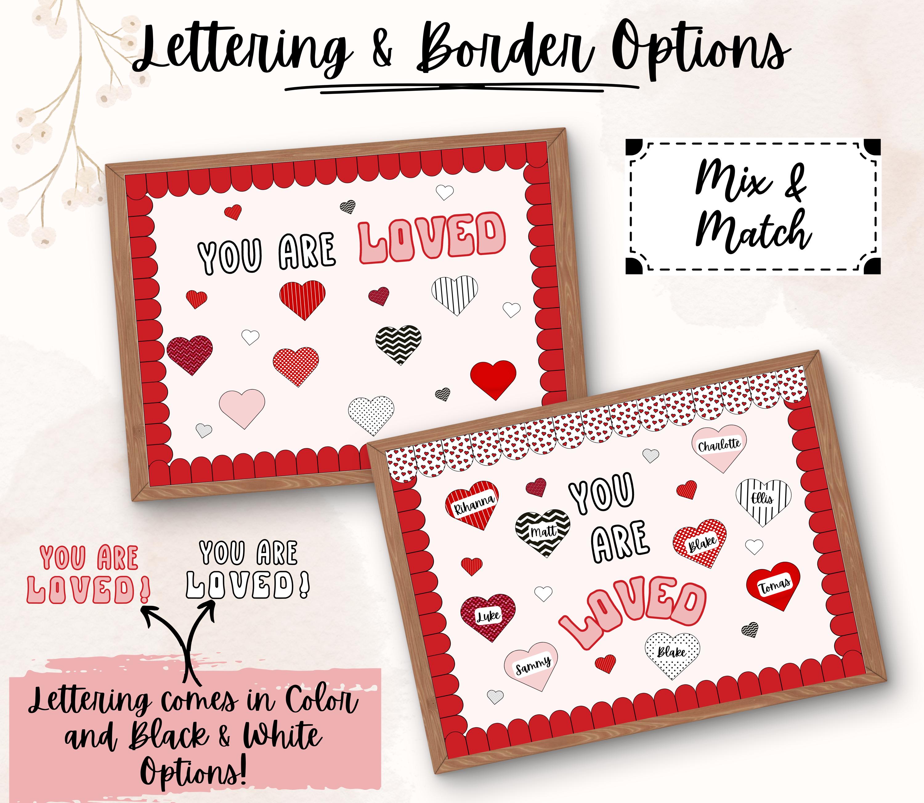 Valentines Day Door Bulletin Board Activity Display Kit You Are Loved ...