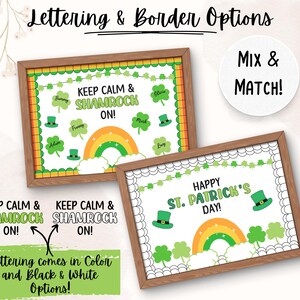 Saint Patrick's Day Bulletin Board Kit, Printable Classroom Door Decor ...