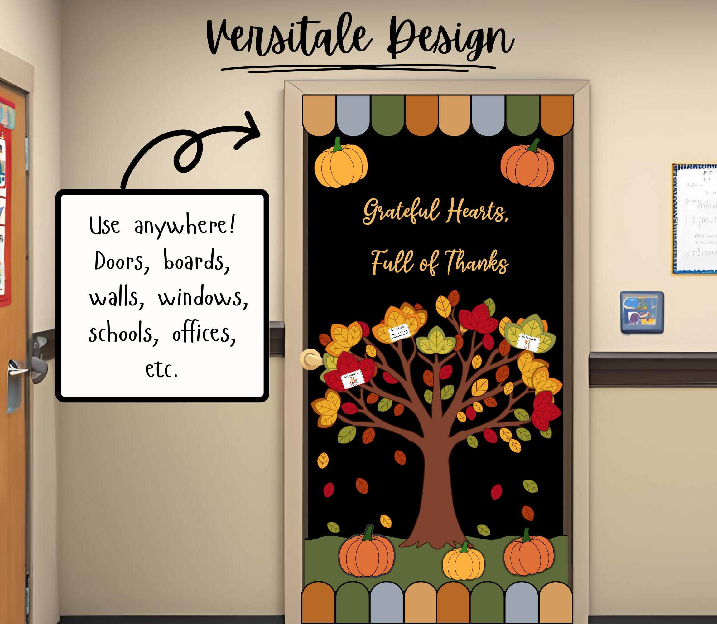 Thanksgiving Decor Bulletin Board Kit | Door Decoration Classroom Wall ...