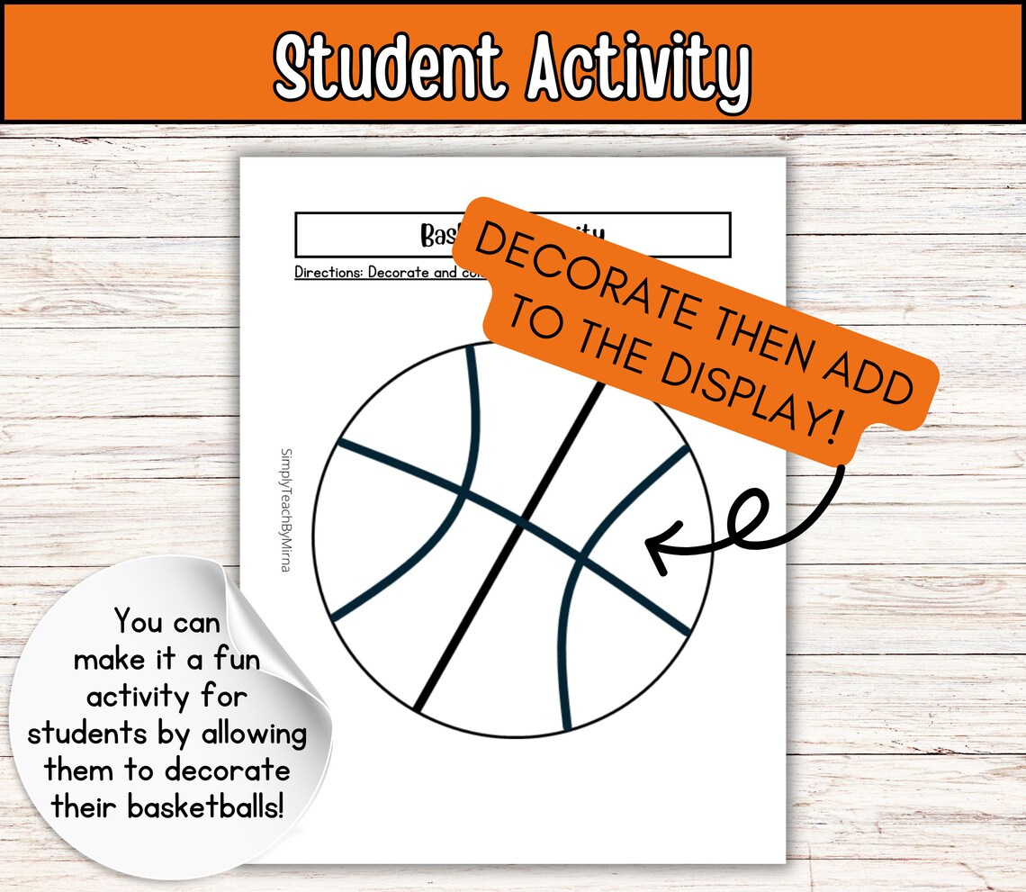 March Let the Madness Begin Bulletin Board Kit Basketball March Door ...