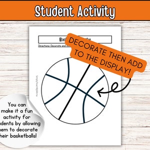 March Let the Madness Begin Bulletin Board Kit Basketball March Door ...