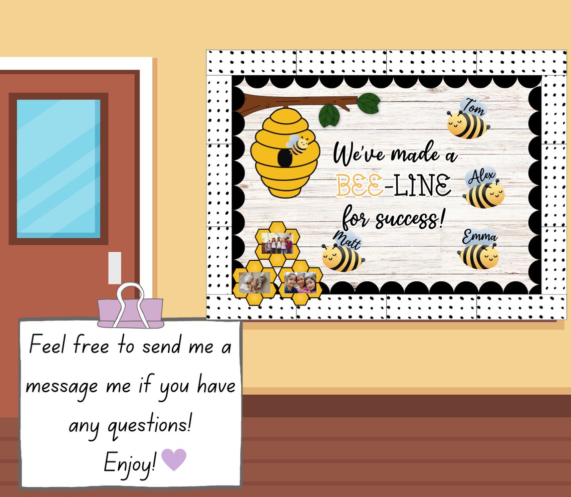 Bee End of School Year Bulletin Board Kit Classroom Library Door ...