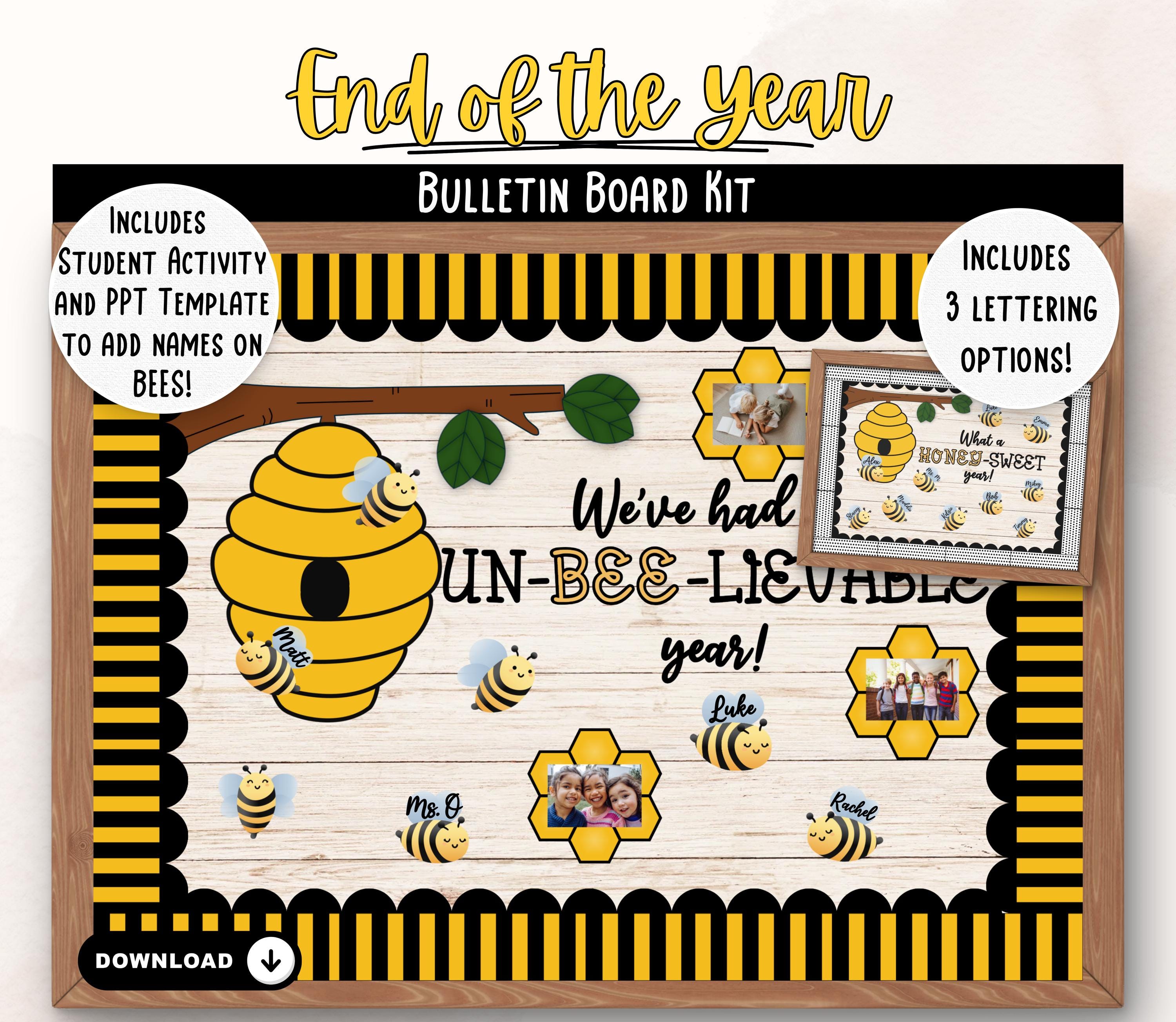 Bee End of School Year Bulletin Board Kit | Classroom Library Door ...
