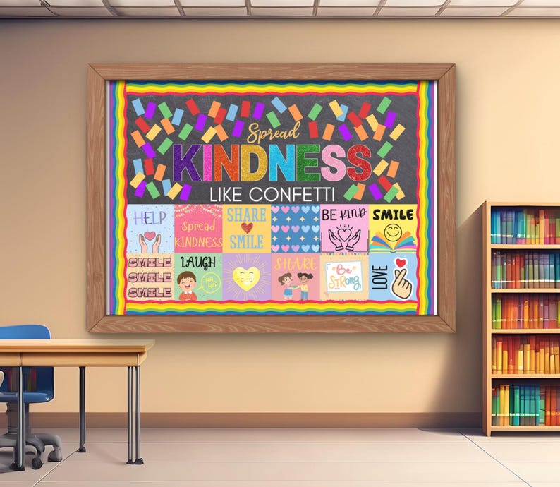 Kindness Decor Bulletin Board Kit Door Decorations Classroom ...