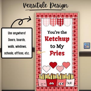 Valentine's Day Bulletin Board Kit, February Fries Heart Love Display ...