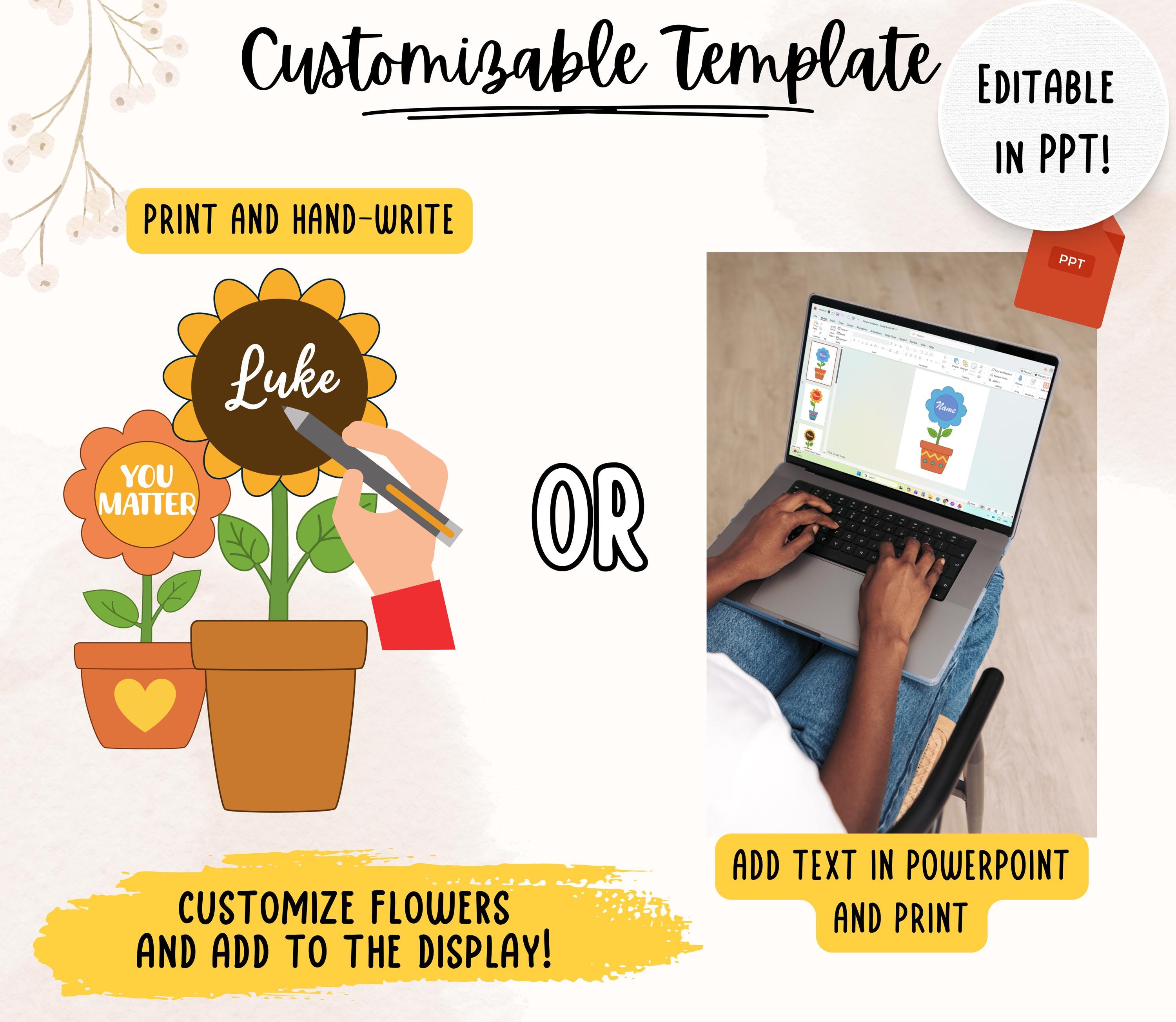 Growth Mindset Decor Bulletin Board Kit | Flower Classroom Library ...