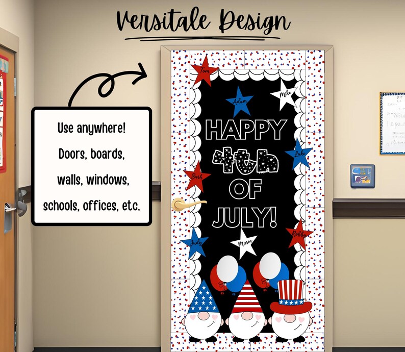 4th of July Bulletin Board Kit | Patriotic Classroom Door | Display ...