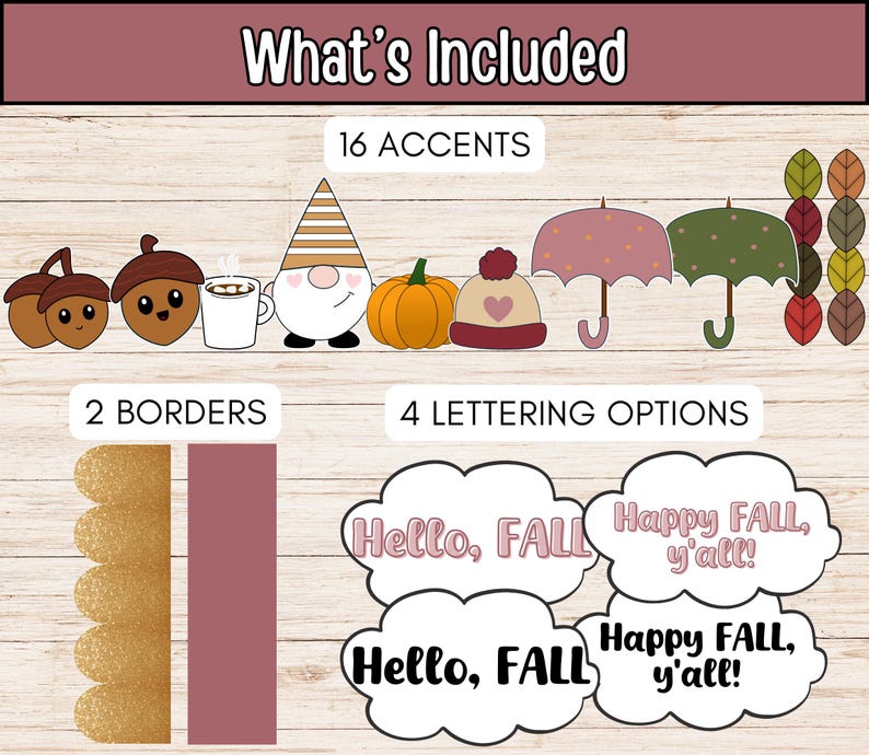 Fall September Bulletin Board Kit | Door Classroom Decor | September ...