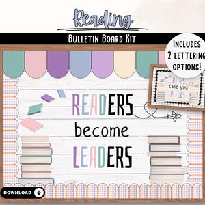 Reading Bulletin Board Kit | Classroom Library Door Decor | Book ...