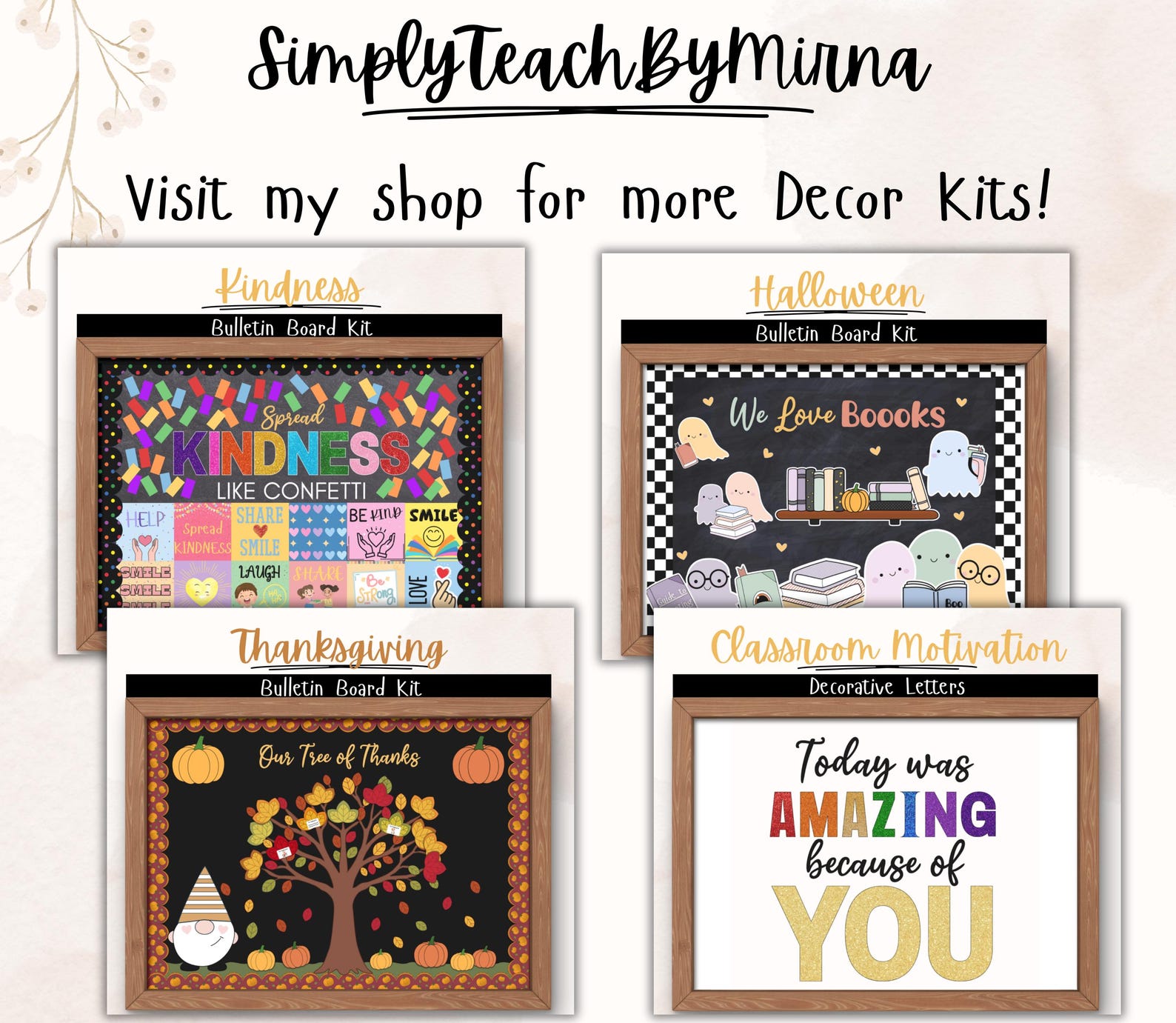Thanksgiving Decor Bulletin Board Kit | Fall Bulletin Board Kit | Door ...