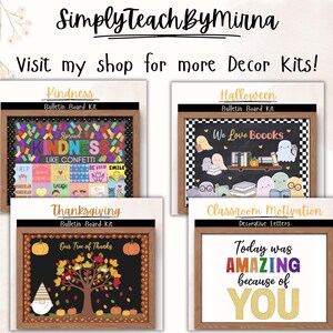 Thanksgiving Decor Bulletin Board Kit | Fall Bulletin Board Kit | Door ...