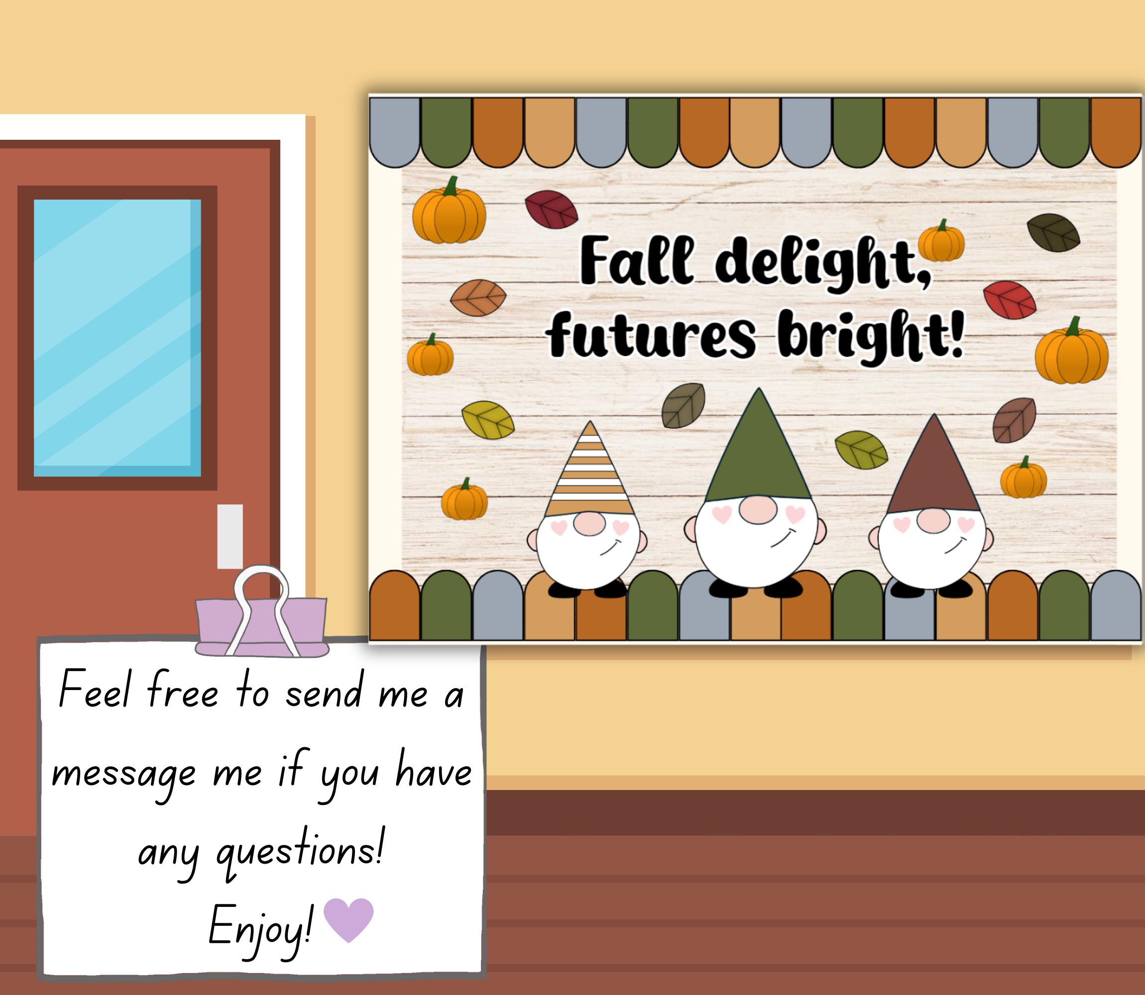 Fall September Bulletin Board Kit | Classroom Door | Display Class ...