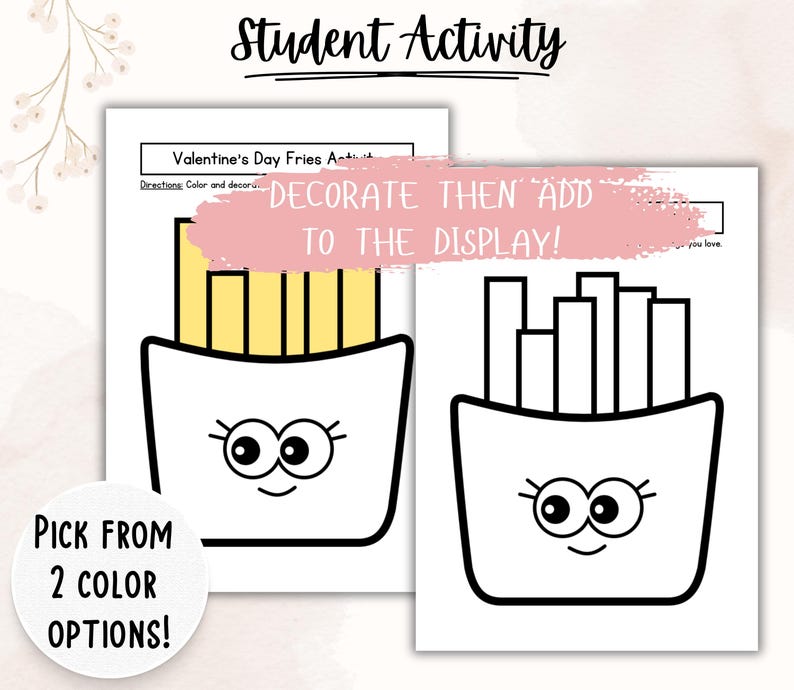 Valentine's Day Bulletin Board Kit, February Fries Heart Love Display ...