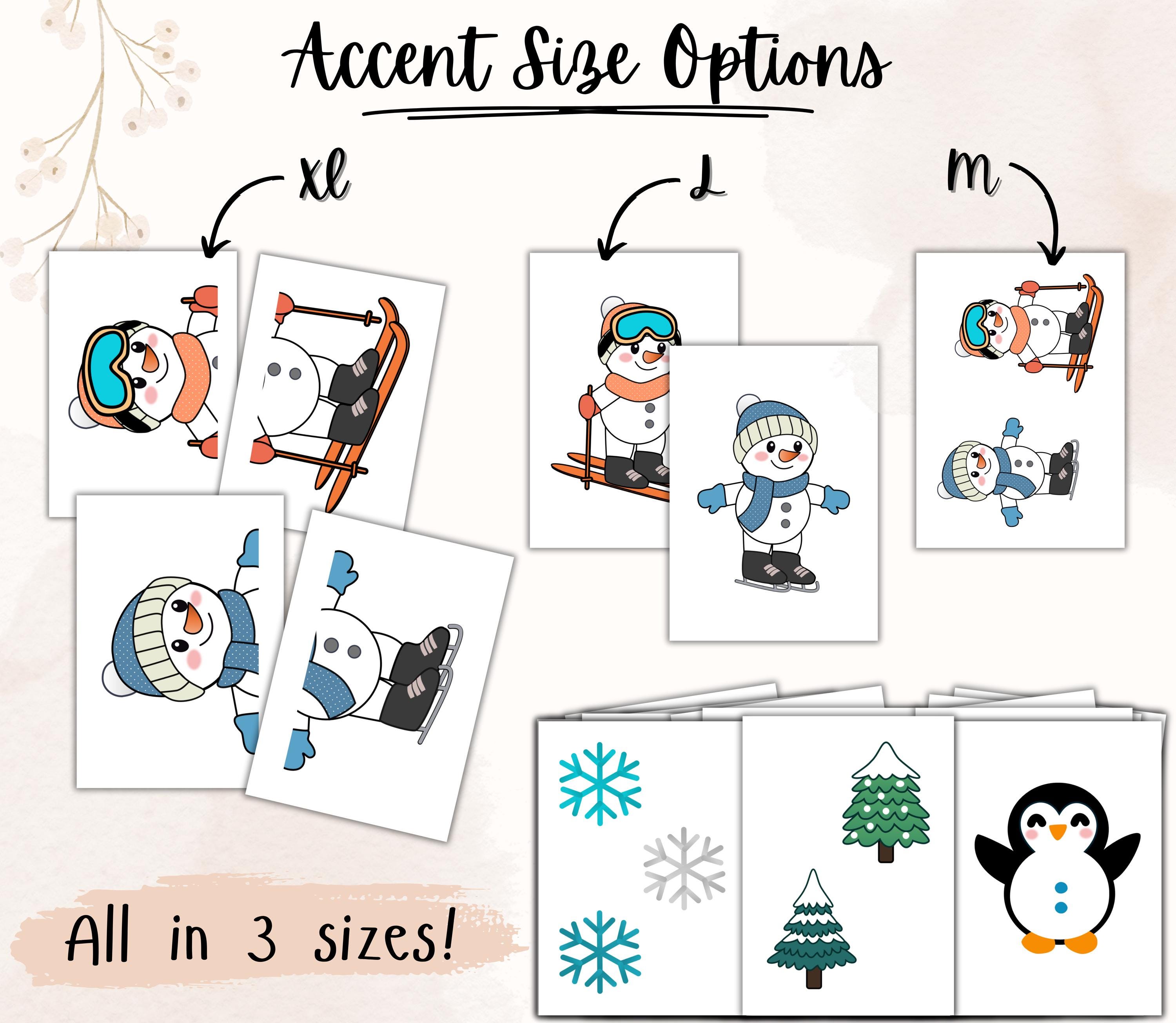 Winter Sports Bulletin Board Kit, New Year Snowman Skiing Snowboarding ...