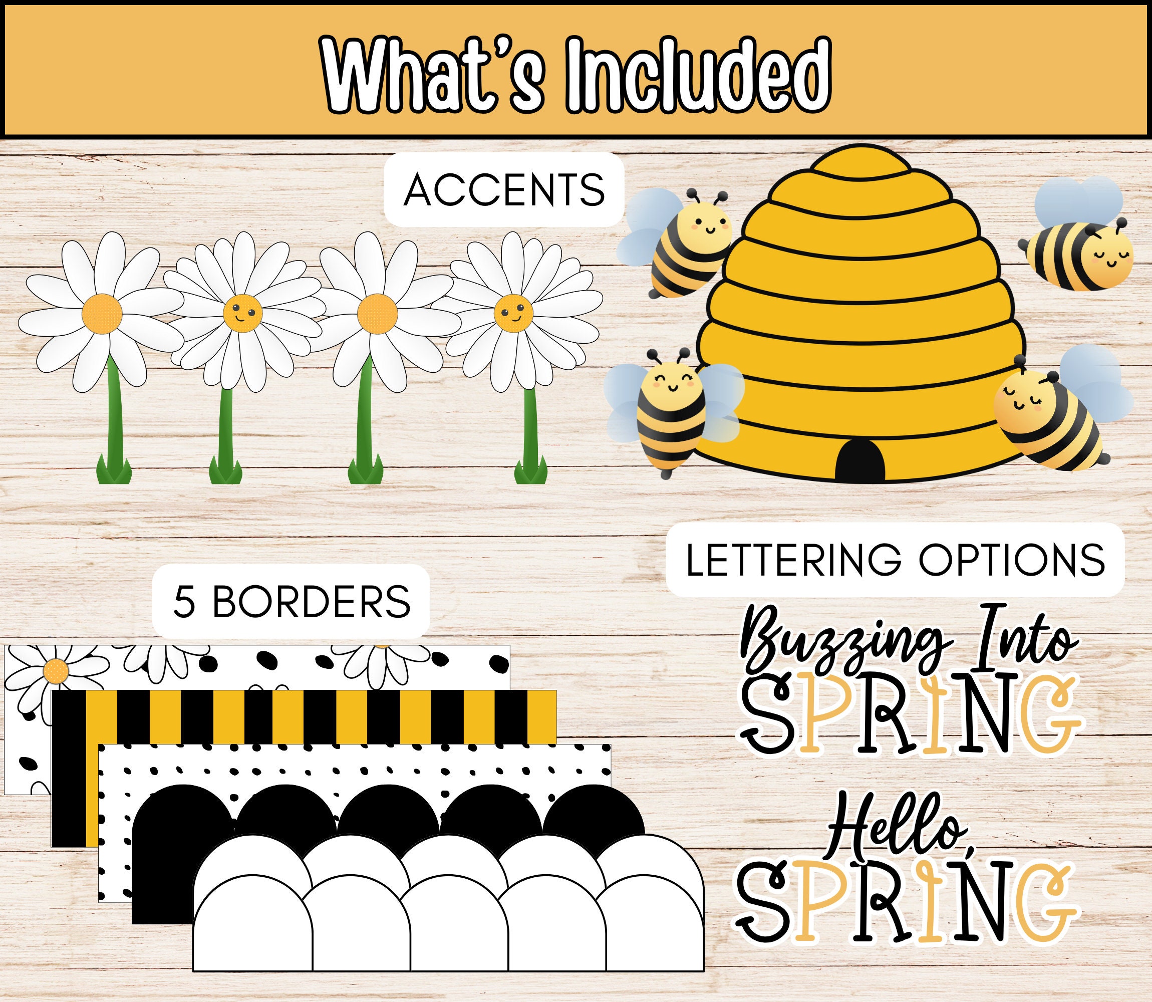 Spring Bulletin Board Kit Classroom Library Door Display Class Decor ...
