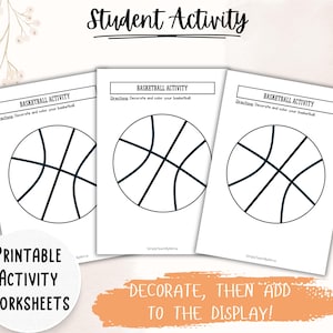 March Let the Madness Begin Bulletin Board Kit, Basketball Door Display ...