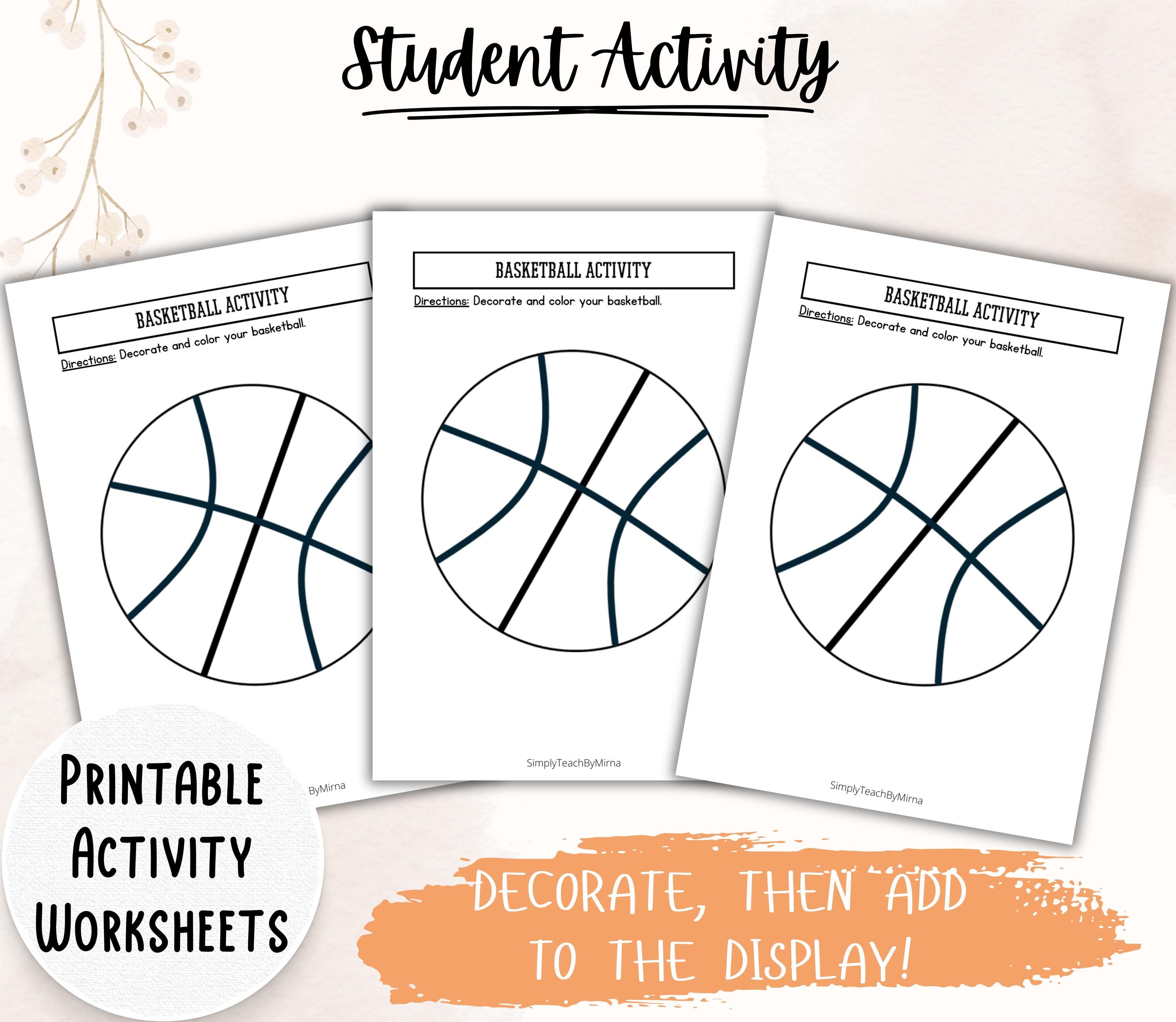 March Let the Madness Begin Bulletin Board Kit, Basketball Door Display ...
