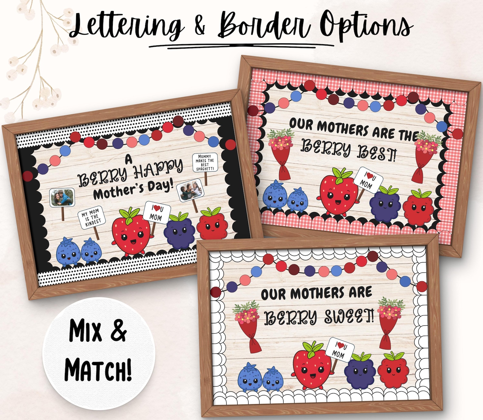 Happy Mother's Day May Bulletin Board Kit, Classroom Library Door ...