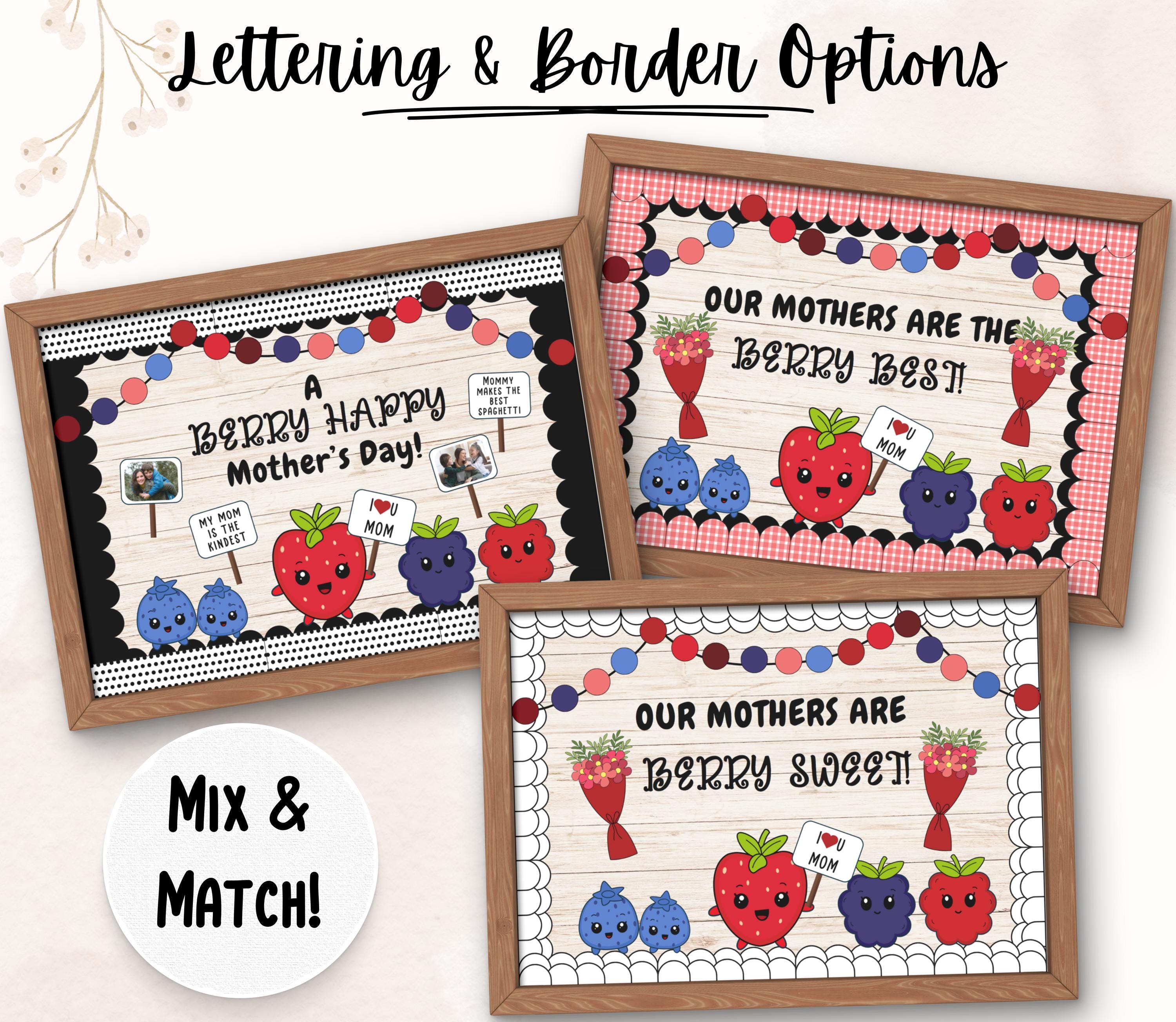 Happy Mother's Day May Bulletin Board Kit, Classroom Library Door ...
