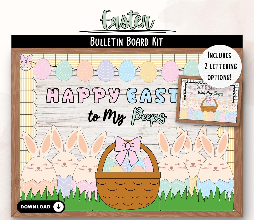Easter Bulletin Board Kit | Spring Theme Seasonal Classroom Library ...