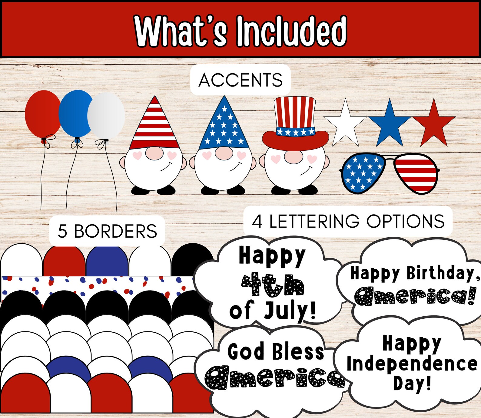 4th of July Bulletin Board Kit | Classroom Door | Display Class Decor ...