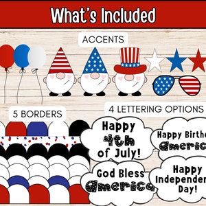 4th of July Bulletin Board Kit | Classroom Door | Display Class Decor ...