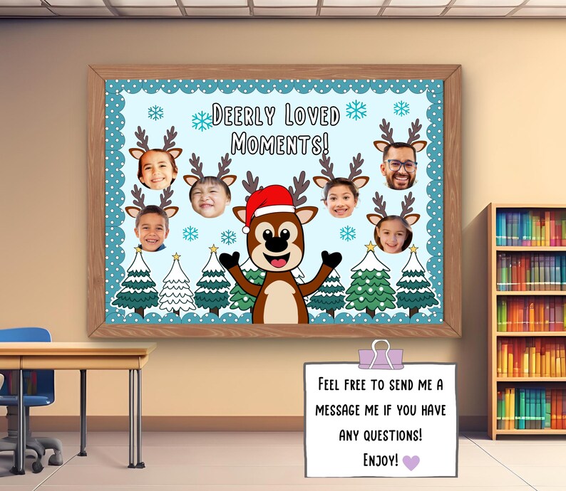 Winter December Christmas Bulletin Board Kit, School Door Decor ...