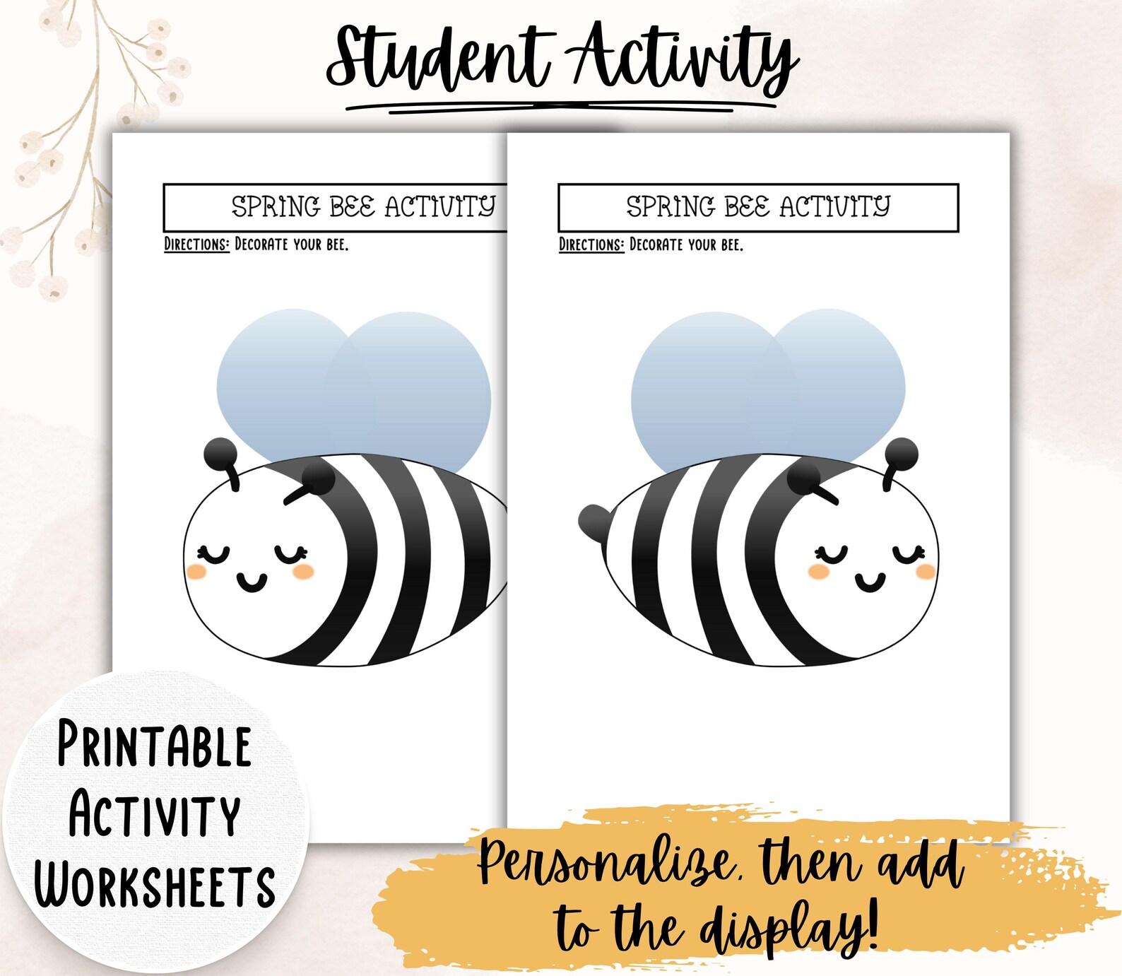 Bee End of School Year Bulletin Board Kit | Classroom Library Door ...