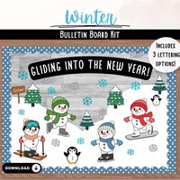 School Nurse Christmas Bulletin Board Kit Healthy Habits Winter ...