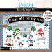 Winter Sports Bulletin Board Kit, New Year Snowman Skiing Snowboarding ...