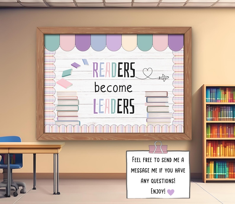Reading Bulletin Board Kit | Classroom Library Door Decor | Book ...