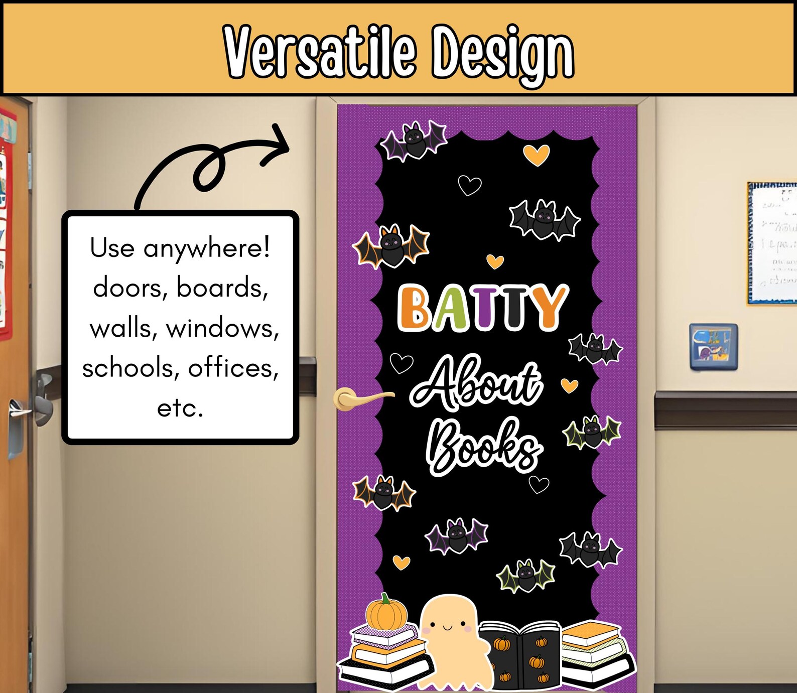 Halloween Bulletin Board Kit | October Door Classroom Decor | Printable ...