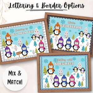 Winter December Christmas Bulletin Board Kit, School Door Decor ...