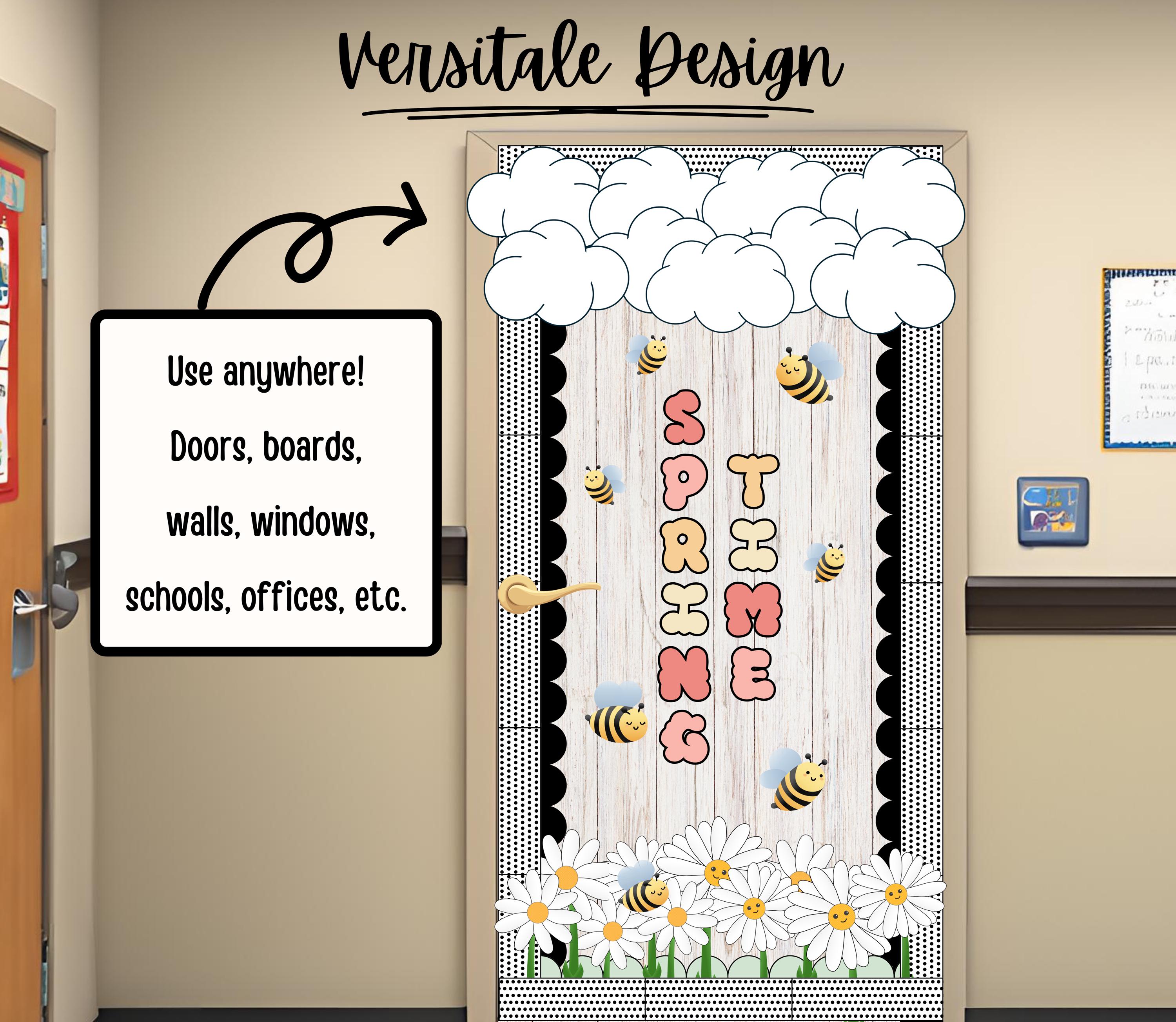 Spring Bulletin Board Kit Classroom Library Door Display Class Decor ...