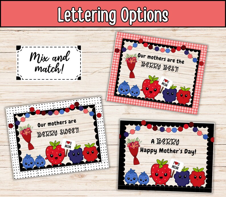 Happy Mother's Day May Bulletin Board Kit Mummy Fruit Bulletin Board ...