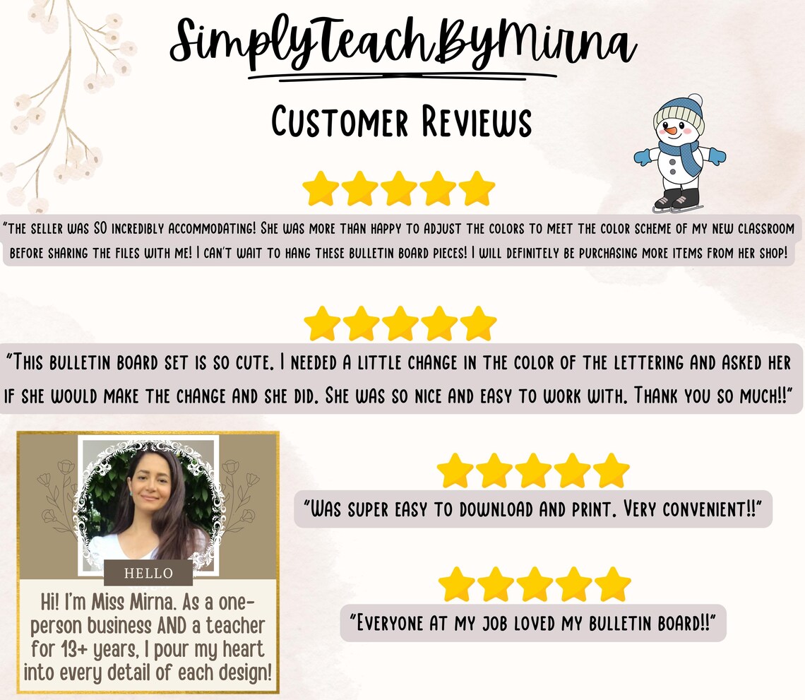 Winter Sports Bulletin Board Kit, New Year Snowman Skiing Snowboarding ...