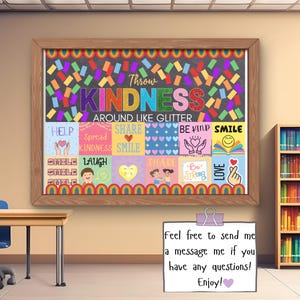 Kindness Decor Bulletin Board Kit Door Decorations Classroom ...