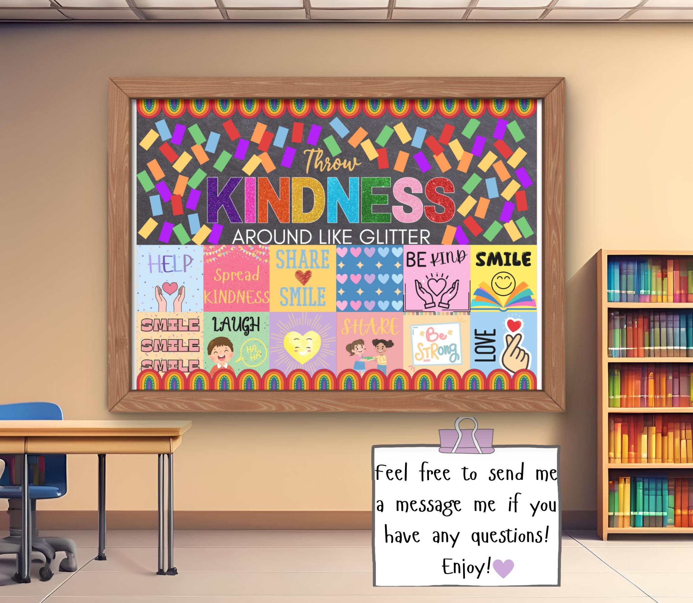 Kindness Decor Bulletin Board Kit Door Decorations Classroom ...