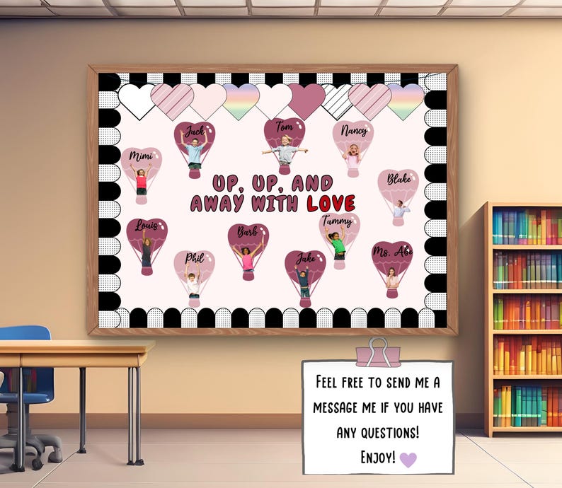 Valentine's Day Bulletin Board Activity Display Kit, Customizable ...