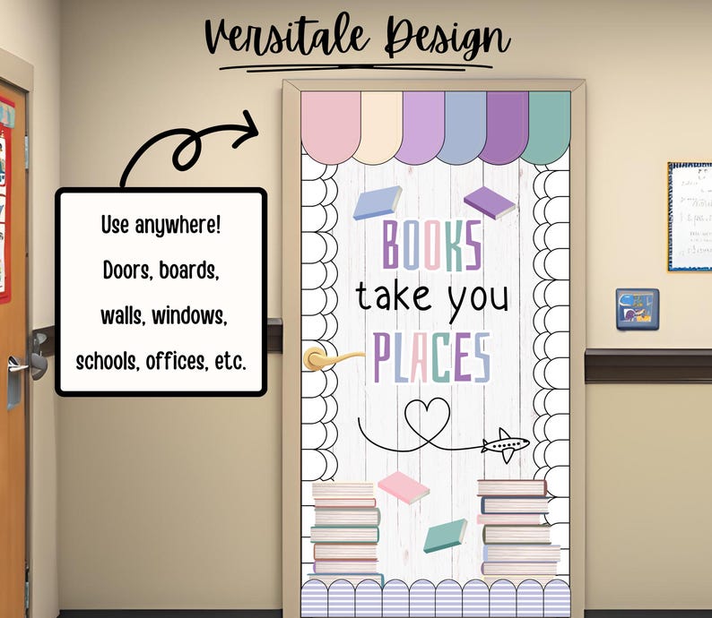 Reading Bulletin Board Kit | Classroom Library Door Decor | Book ...