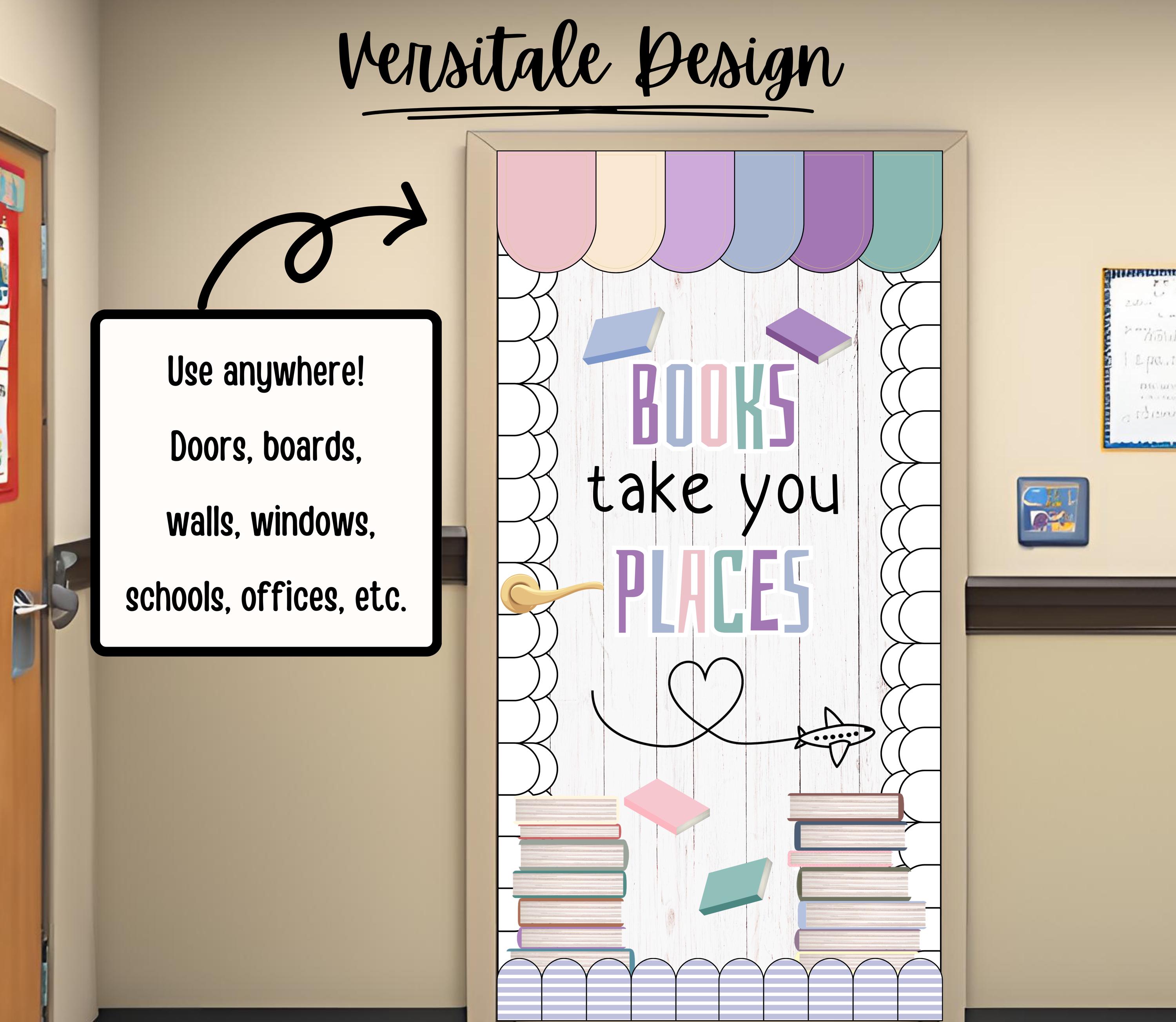 Reading Bulletin Board Kit | Classroom Library Door Decor | Book ...