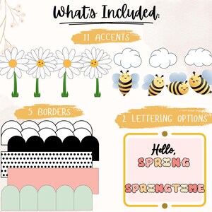 Spring Bulletin Board Kit Classroom Library Door Display Class Decor ...