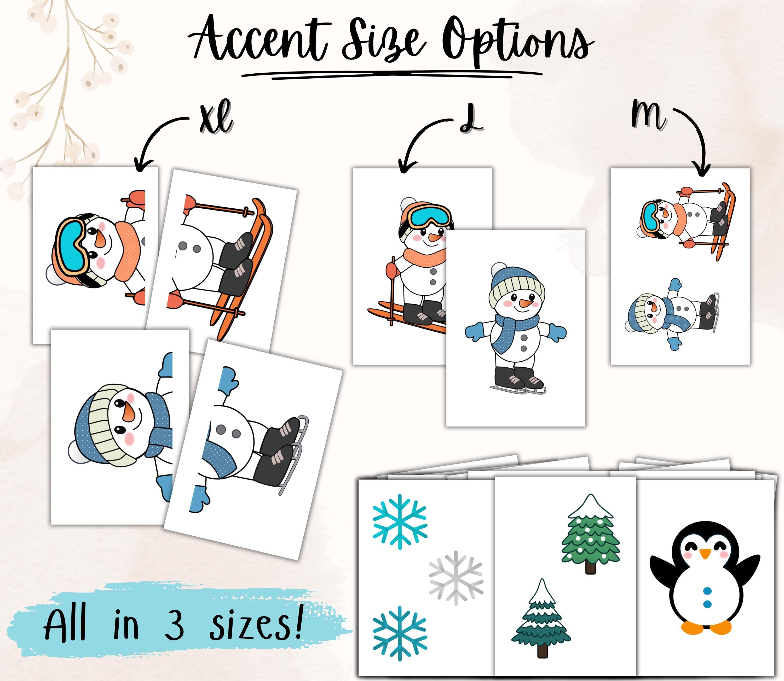 Winter Sports Bulletin Board Kit, New Year Snowman Skiing Snowboarding ...