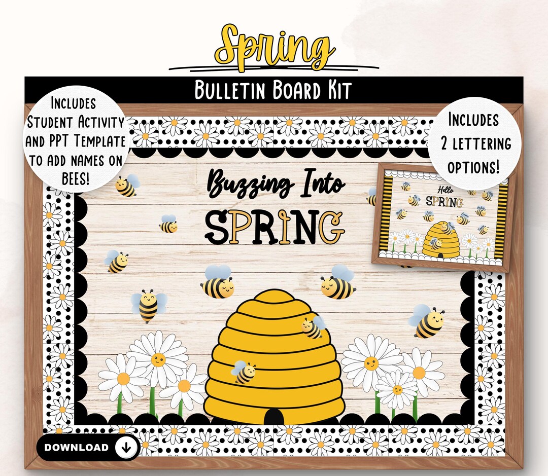 Spring Bulletin Board Kit Classroom Library Door Display Class Decor ...