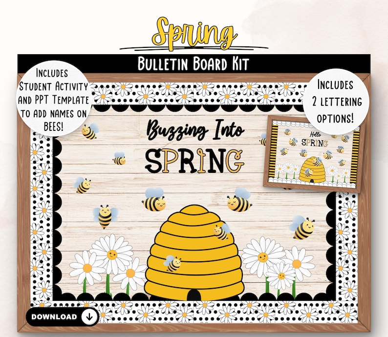 Spring Bulletin Board Kit Classroom Library Door Display Class Decor ...